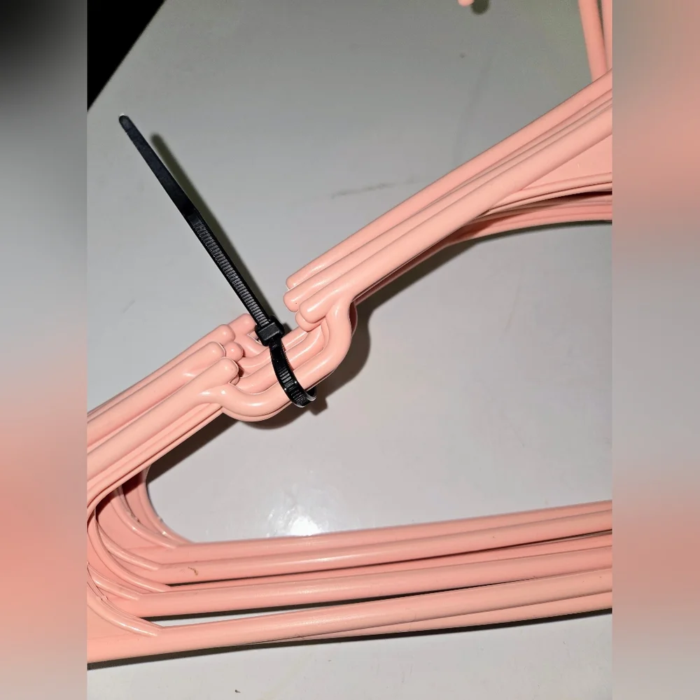 unknown | Storage & Organization | Set Of 2 Peach Plastic Hangers ...